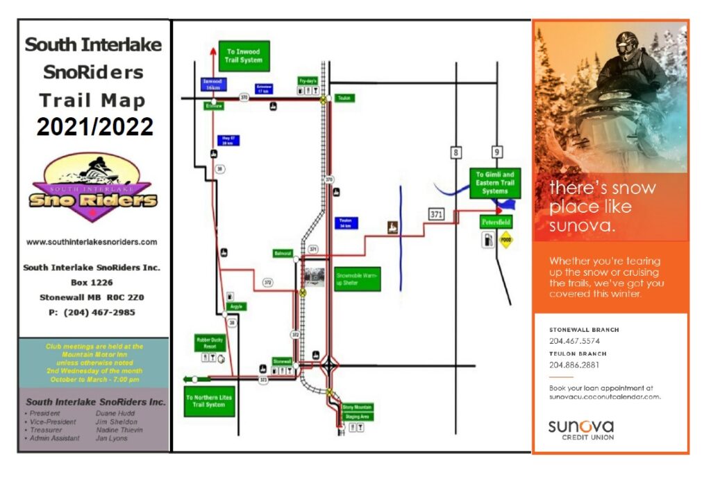 South Interlake Snoriders Trail Map / Snowmobile Trails